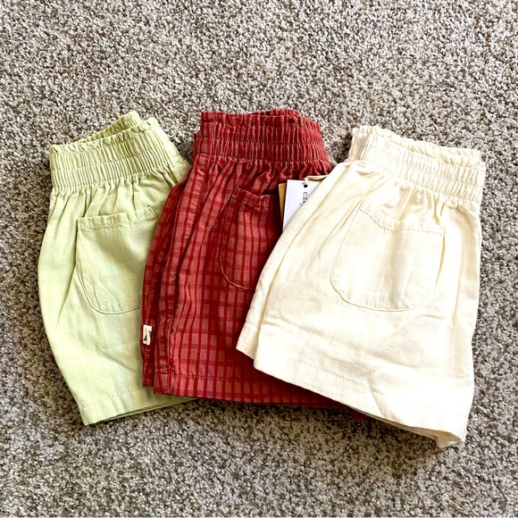 Bottoms | New Girls 5t Shorts Bundle Red Beige Cream Green Olive Fall ...